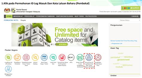 Eperolehan Mof Cara Daftar And Login Masuk Pembekal