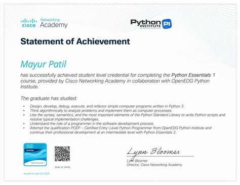 Python Cisconetworkingacademy Certification Coding Programming