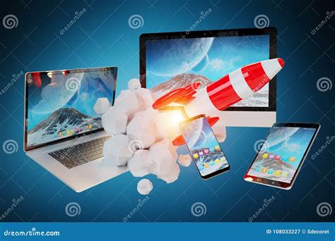 Приборы техника и применения значков соединили перевод 3d Иллюстрация штока иллюстрации