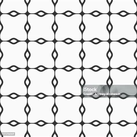 대칭 사각형 격자를 형성 물결 모양의 줄무늬가 있는 추상 원활한 기하학적 패턴입니다 직물에 대한 스톡 벡터 아트 및 기타 이미지 직물 짜기 패턴 Istock