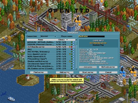 Openttd Screenshots 0 4 7 Multiplayer Menu