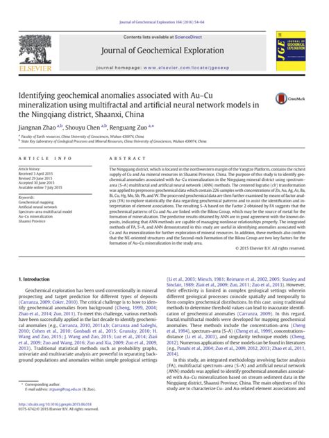Artificial Neural Networks Pdf Spectral Density Geochemistry