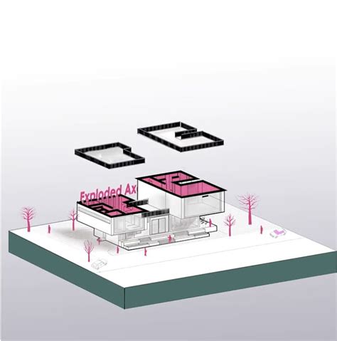 exploded axonometric animation vacation house architecture youtube
