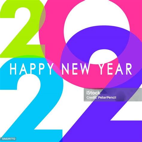 2022 새해 복 많이 받으기 배너 플래카드 디자인 템플릿 흰색 배경에 격리 된 로고 텍스트 기호 휴일 인사말 카드 벡터 스톡 일러스트레이션 0명에 대한 스톡 벡터 아트 및