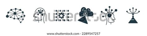 Machine Learning Icon Artificial Intelligence Binary Stock Vector