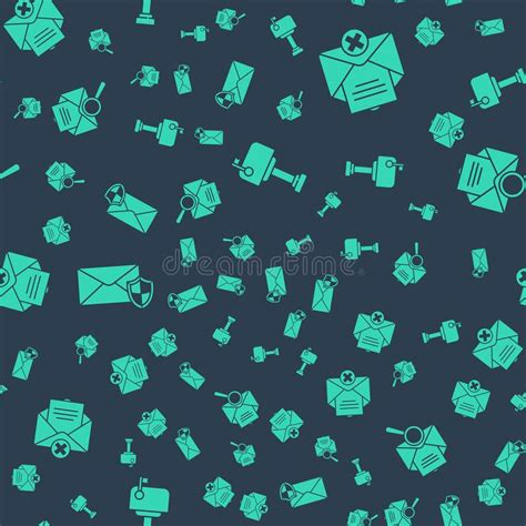 Set Mail Box Delete Envelope Envelope With Shield And Envelope With Magnifying Glass On