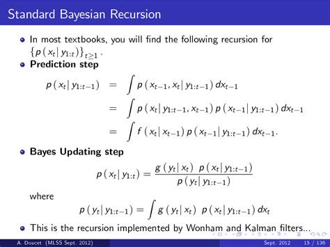 Sequential Monte Carlo Methods For Bayesian Computation Arnaud Doucet