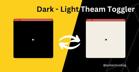 Dark Mode Toggle In HTML CSS Javascript AmTech Coding