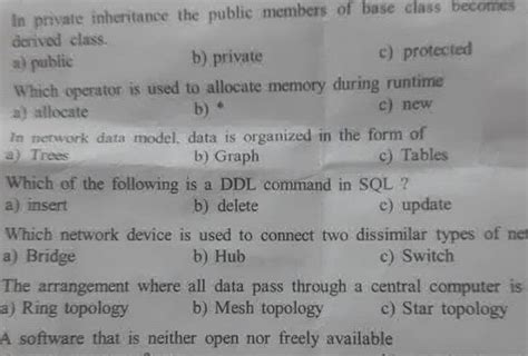 In Private Inheritance The Public Members Of Base Class Becomes Derived