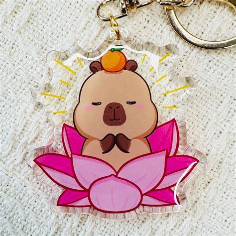Cute Kawaii Keychain Acrylic Keychain Capyfun