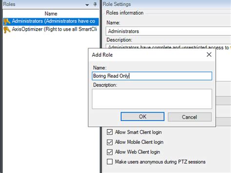 configuring boring toolbox to be in read only mode using xprotect roles
