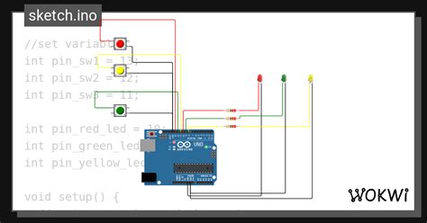 Lab Turn ON OFF LEDs With Switches Wokwi ESP STM Arduino Simulator