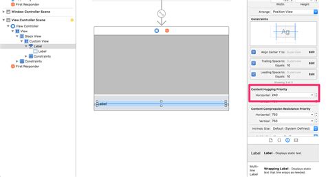 Macos Xcode Label Resizes View Stack Overflow