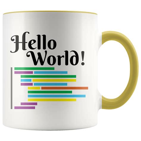 Hello World Accent Mug For Programmers And Web Developers