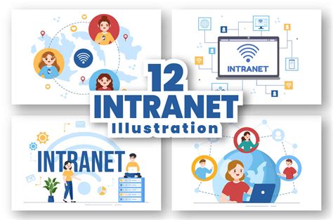 12 Intranet Internet Network Connection Illustration By Denayunethj Thehungryjpeg