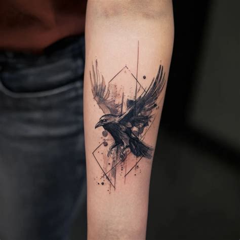 Abstract Raven Tattoos