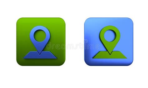 Colorful Map Pin Icon Isolated On White Background Navigation Pointer Location Map Gps