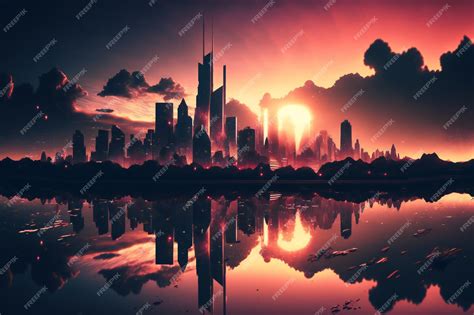 Premium Photo City Skyline Wallpaper Landscape Background Travel Arts
