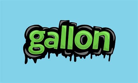 Gallon Background Writing Vector Design Stock Illustration Download