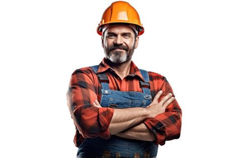 Premium AI Image Handsome Worker Man Isolated On White Background