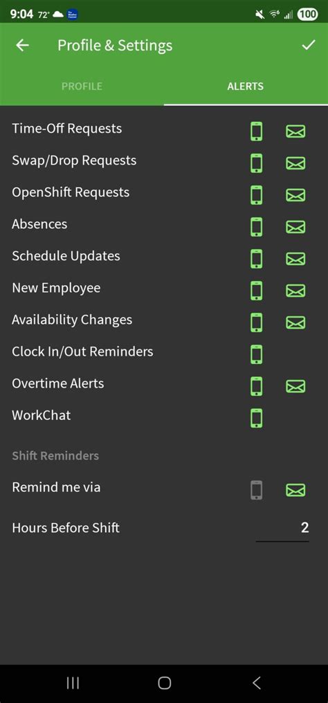 Setting Your Alert Preferences When I Work Help Center