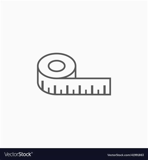 Measure Tape Icon Royalty Free Vector Image Vectorstock