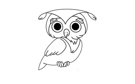 猫头鹰简 简笔画 简单 大山谷图库