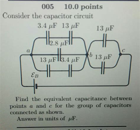 solved 005 10 0 points consider the capacitor circuit 2 8 μf