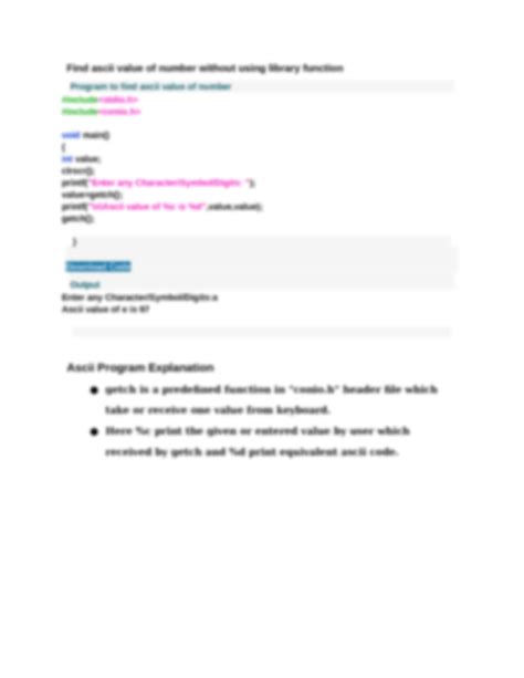 Ascii Value Of 0 To 10 Design Talk