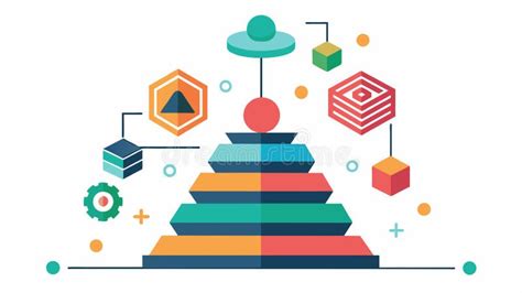 A Stack Of Abstract Symbols Each One Representing A Different Step In