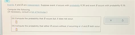 Solved Events A And B Are Independent Suppose Event A Chegg
