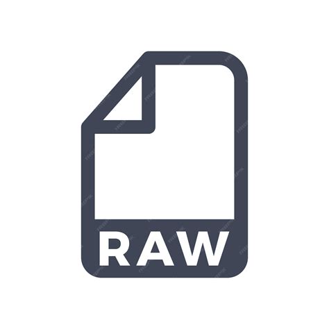 premium vector raw file format document icon vector