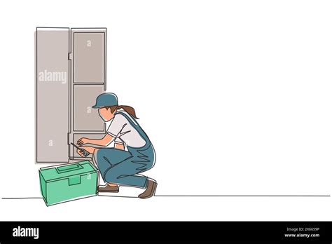 Female Carpenter Hand Drill Stock Vector Images Alamy