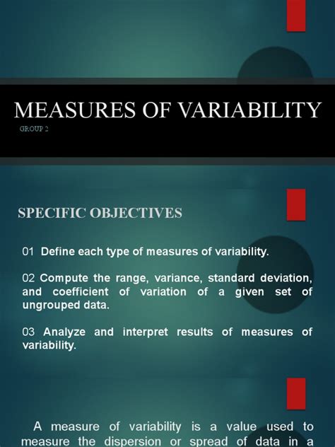 Measures Of Variability 1 Pdf Variance Coefficient Of Variation