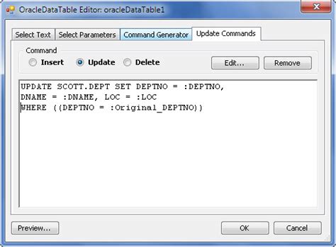 Working With Command Editor