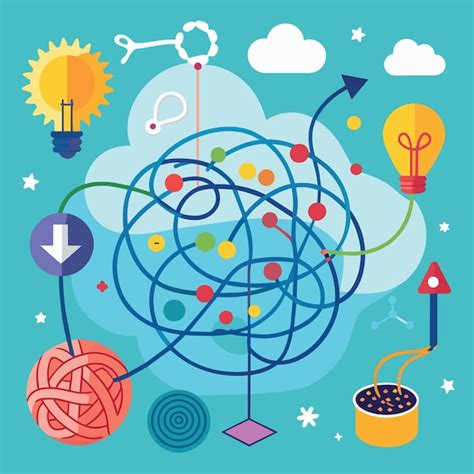 Premium Vector Complex Messy Lines As Concept Of Chaos Solving Process Of Problem Simplifying