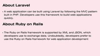 Ruby On Rails Vs Laravel A Detailed Comparison PPT