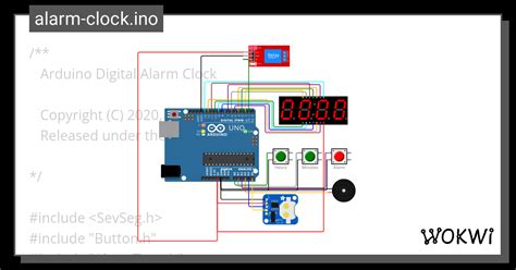 Alarm Clock Ino Copy Wokwi ESP32 STM32 Arduino Simulator