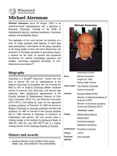 Michaelaizenman Pdf Physics Applied Mathematics