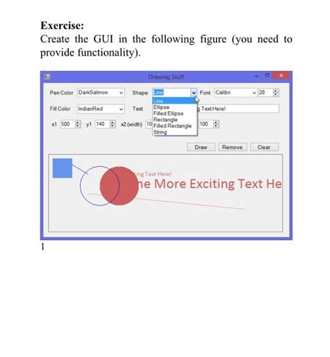 Solved Exercise Create The GUI In The Following Figure You Chegg Com