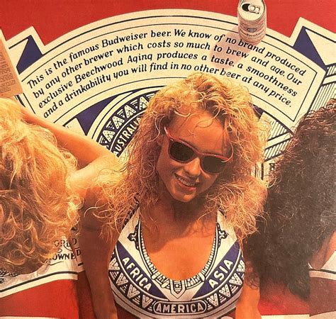 Framed Original 1988 Budweiser Beach Blanket Babes Vintage Magazine