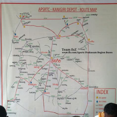 Route Map Of Kanigiri Depot Apsrtc Prakasam Region Buses Facebook