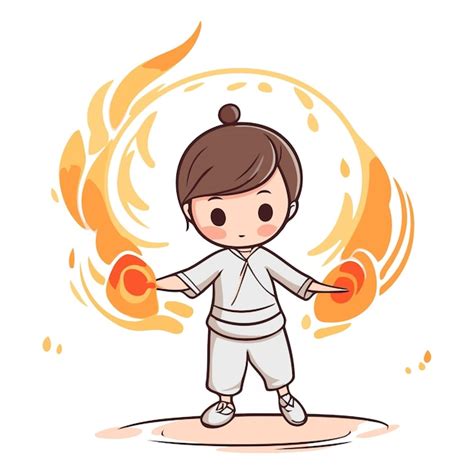 Premium Vector Kung Fu Girl Cartoon Kung Fu Kung Fu Vector Illustration