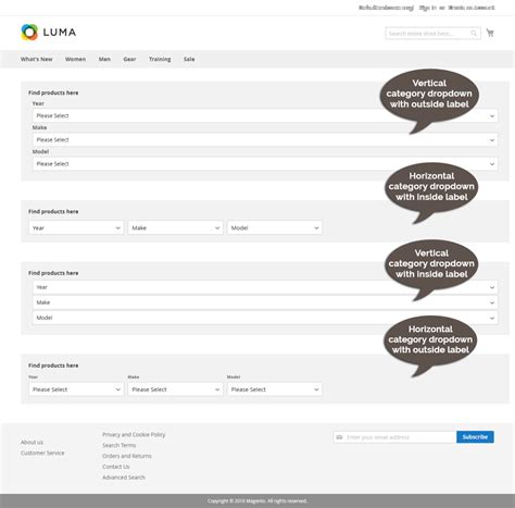 Magento 2 Category Dynamic Dependent Dropdown Year Make Model Extension