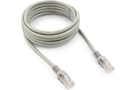 Многожильный патч корд Cablexpert Utp кат 5e 3м литой серый Pp12 3m выгодная цена отзывы