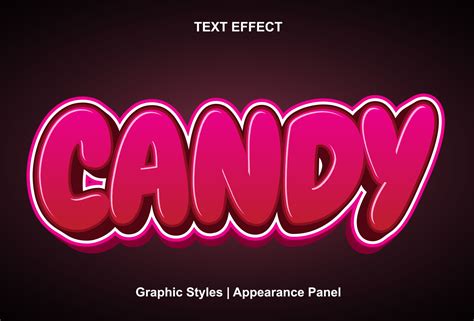 Candy Text Effect With 3d Style And Editable 13267507 Vector Art At
