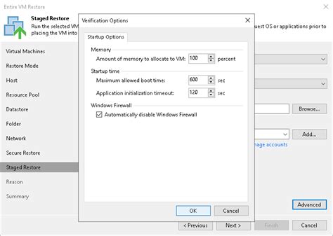 Step 11 Specify Staged Restore Settings User Guide
