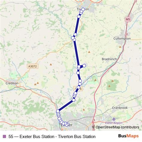 Bus 55 Stops And Times In Exeter