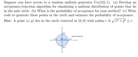 suppose you have access to a random uniform generator