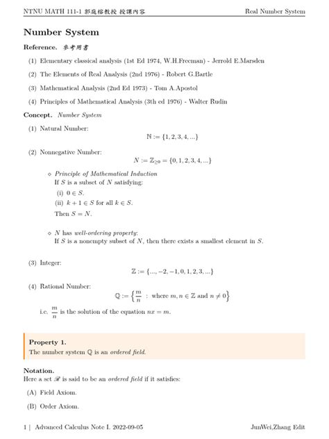 Advanced Calculus Ntnu Note 09052022 Pdf Real Number Field Mathematics